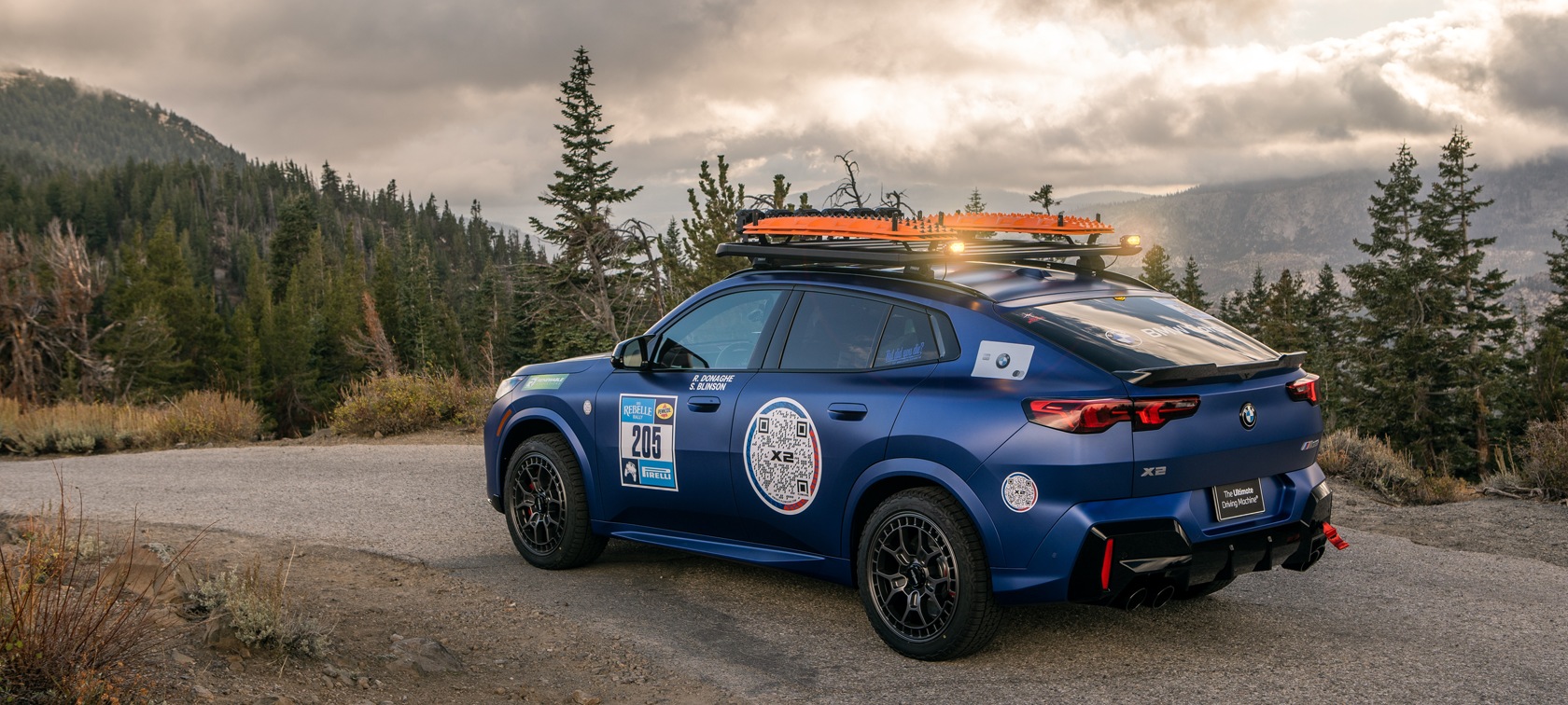 The BMW X2 M35i at the Rebelle Rally 2023